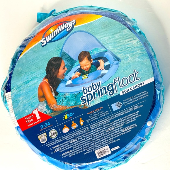 SwimWays | Swim | Swimways Blue Baby Spring Float With Canopy 924 ...